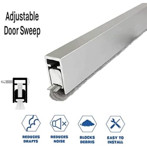 Adjustable Brush Door Sweep (Self-Adjusting) - Surface Mounted - Sweep ...
