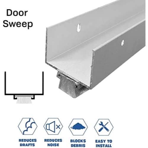 Brush Door Sweep - Bottom Mounted Shoe - For Wood Doors - Sweep Height ...