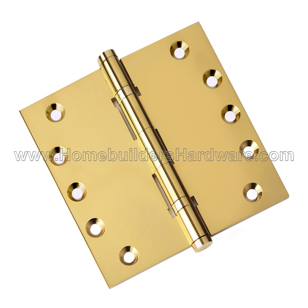 Door Hinges 5 X 5 Inch Solid Brass Ball Bearing Polished Brass Us3 Homebuilders Hardware