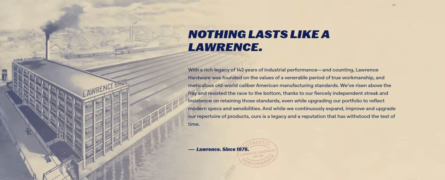 The Lawrence Hardware Story | Homebuilders Hardware