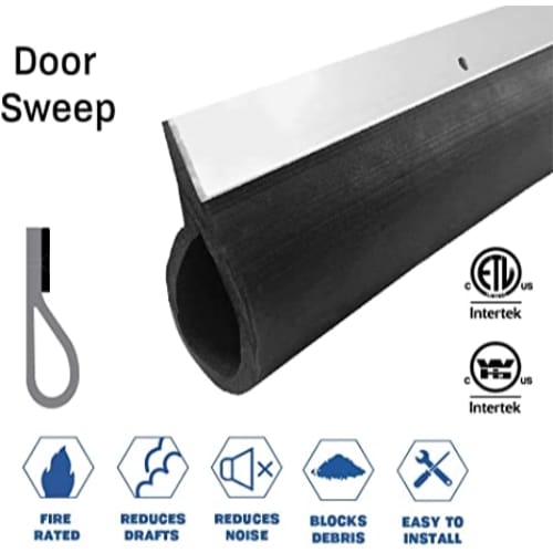 Rubber Door Sweep - Surface Mounted - Large Rubber Bulb - Sweep Height ...